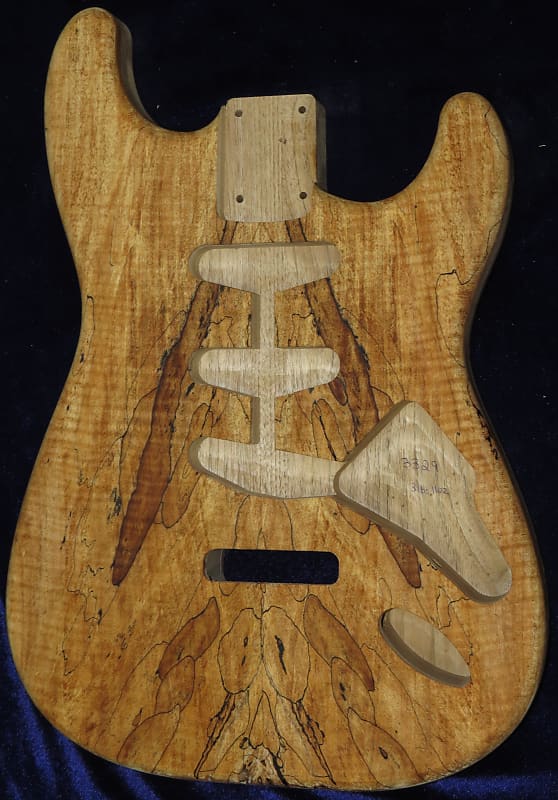 Spalted Maple Top / Butternut Strat body - Standard - 3lbs | Reverb