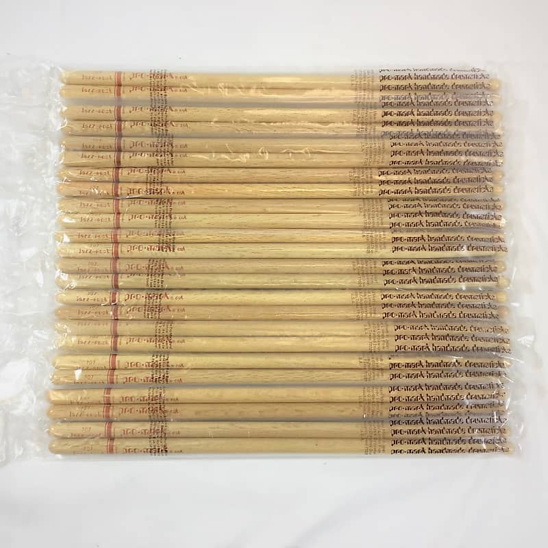 Promark 707 Jazz-Rock, Oak, Wood Tip Drumsticks, Box of 12pr. | Reverb