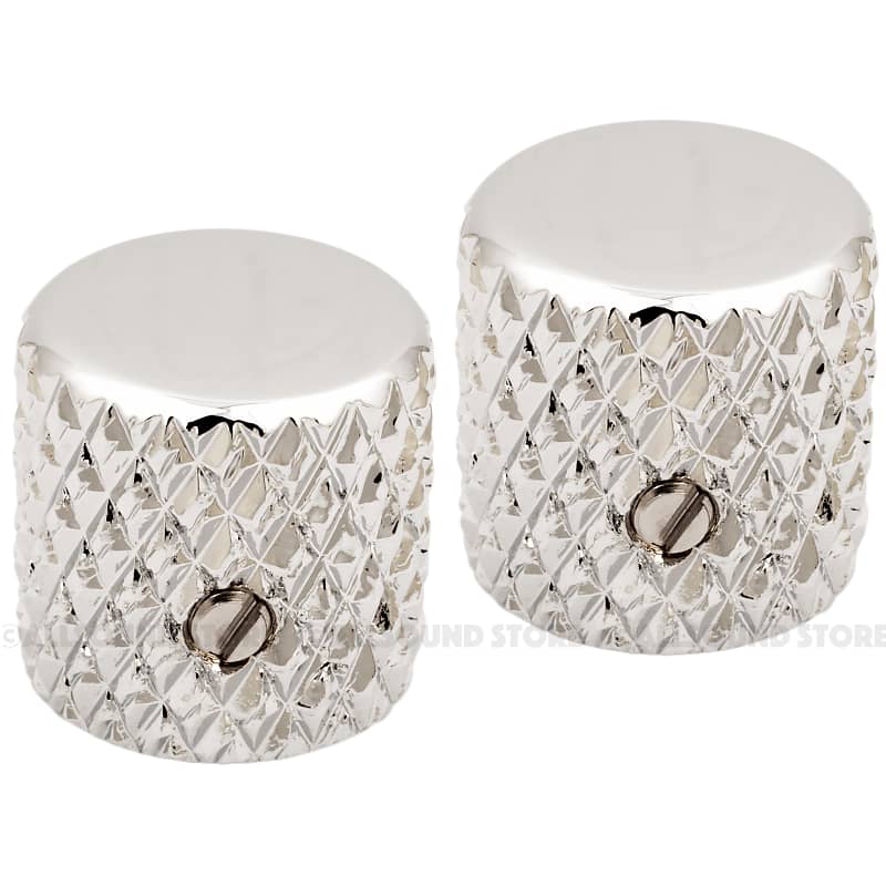 (2) Heavy Knurl Brass Flat Top Barrel Knobs for 1/4 Solid | Reverb