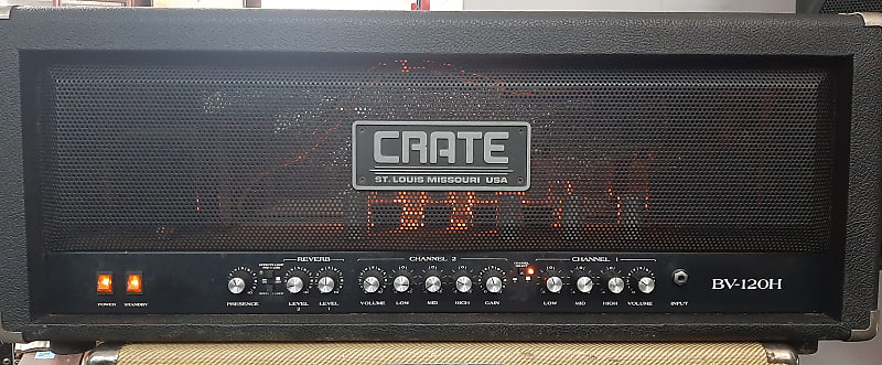 Crate BV120H USA Made Blue Voodoo Tube Guitar Amplifier Head | Reverb