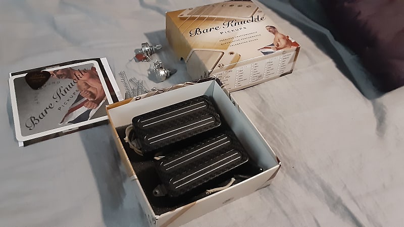 Bare Knuckle Black Hawk 7 Set ( Ceramic Bridge) - Carbon | Reverb