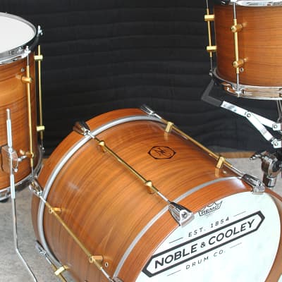 Noble & Cooley Walnut Classic Bop Drum Kit w/ VIDEO! Jazz Set | Reverb