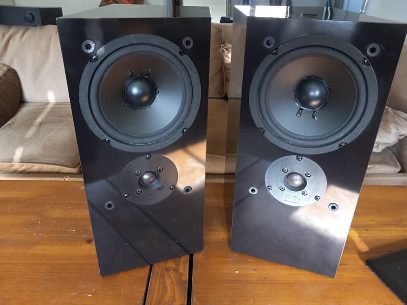 NHT 1.3 bookshelf speakers 1988 - Black Lacquer | Reverb
