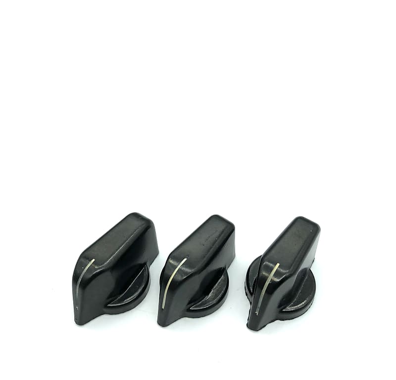 3 Vintage Bakelite Pointer Knobs 19?? Black | Reverb