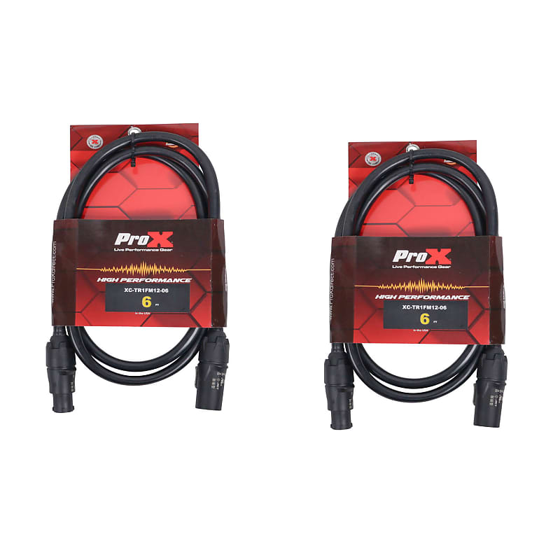 2 Prox Power Cables True1 Male to Female 6 ft Extension | Reverb