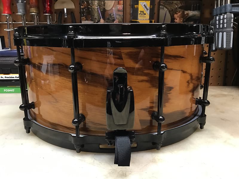 ddrum Dios Exotic Series 6.5”x14” Snare Drum - Zebra Wood / | Reverb