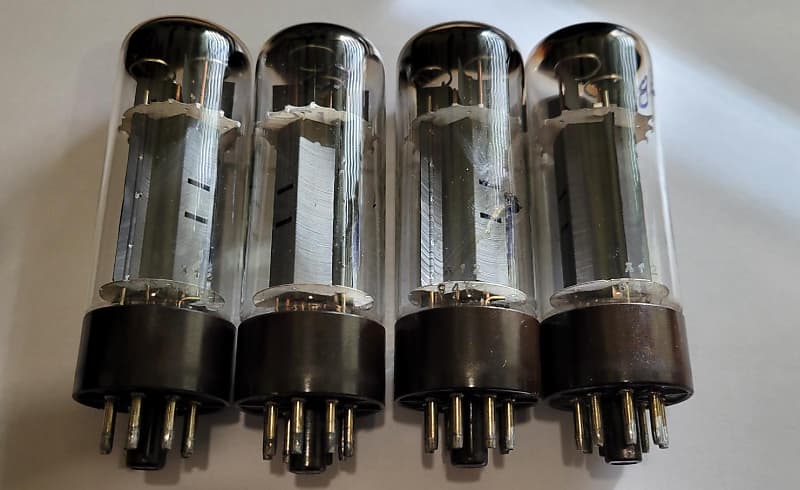 70's Mullard XF2 EL34 Quad Tube Set Double Getter | Reverb UK