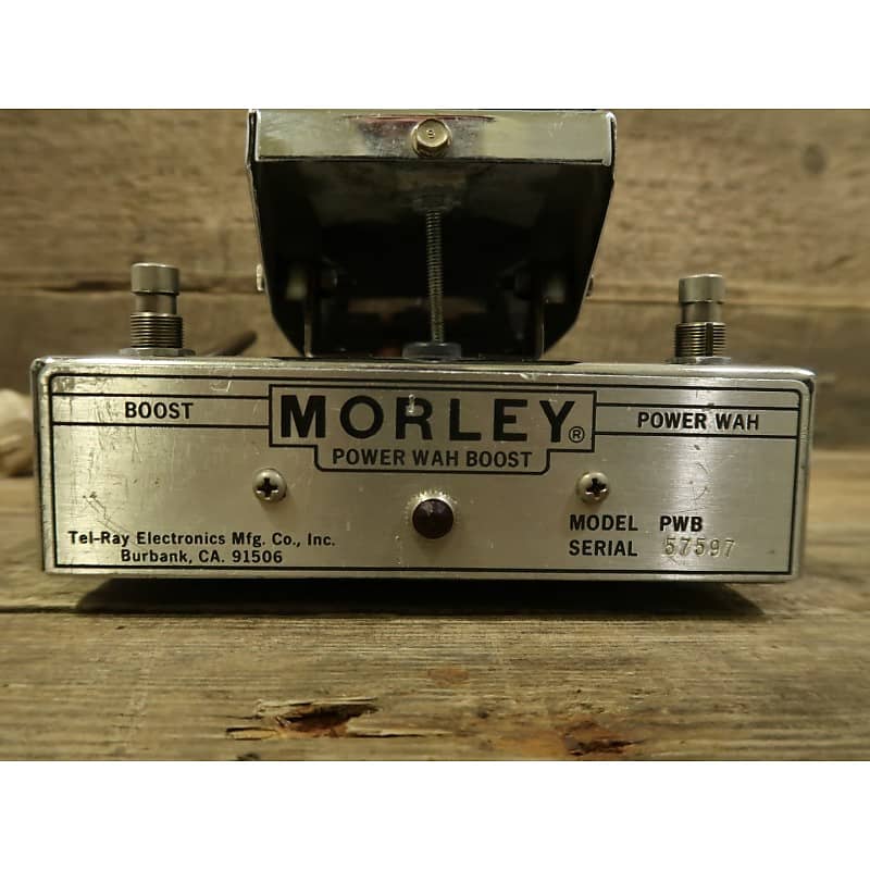 Morley Tel-Ray Power Wah Boost Chrome wah (s/n 57597) | Reverb