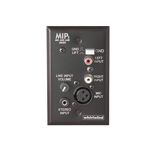 Whirlwind MIP3B Media Input Plate (XLR/Mini/Dual RCA - Black) | Reverb
