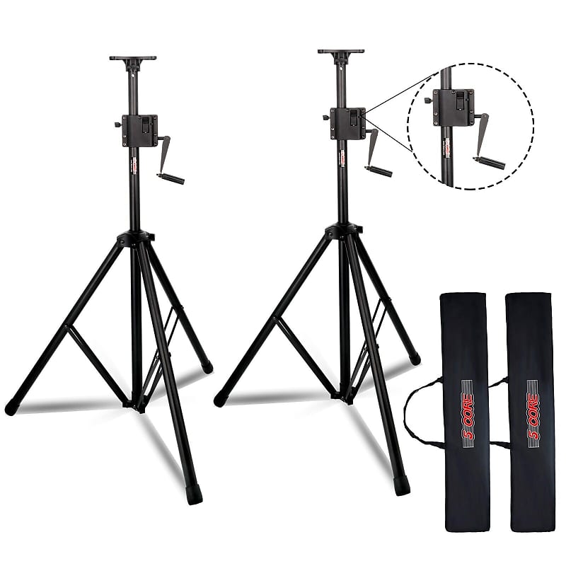 5 Core Speaker Stand Tripod Tall Crank Up Height Adjustable | Reverb