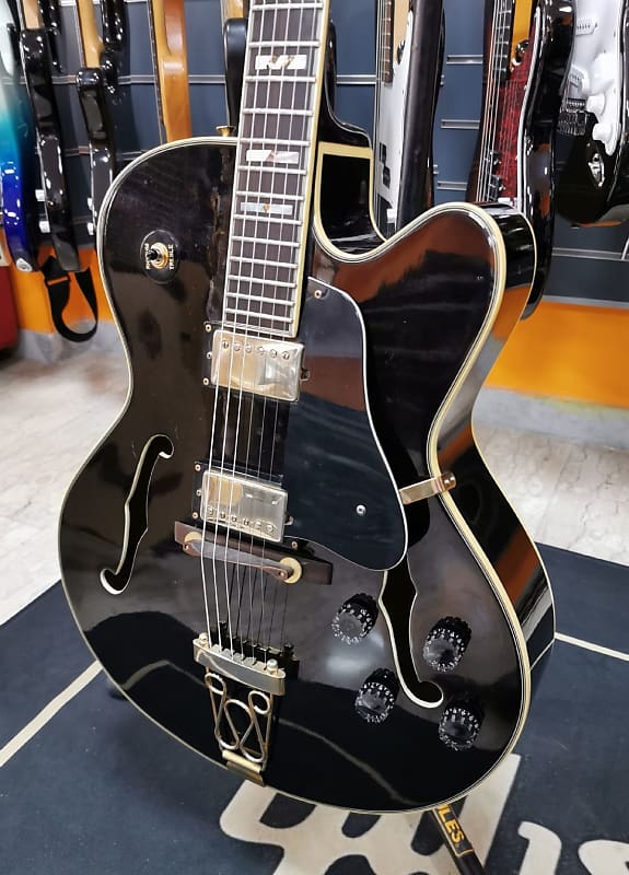 Samick HF 650 TBK Black semi-acoustic guitar | Reverb UK