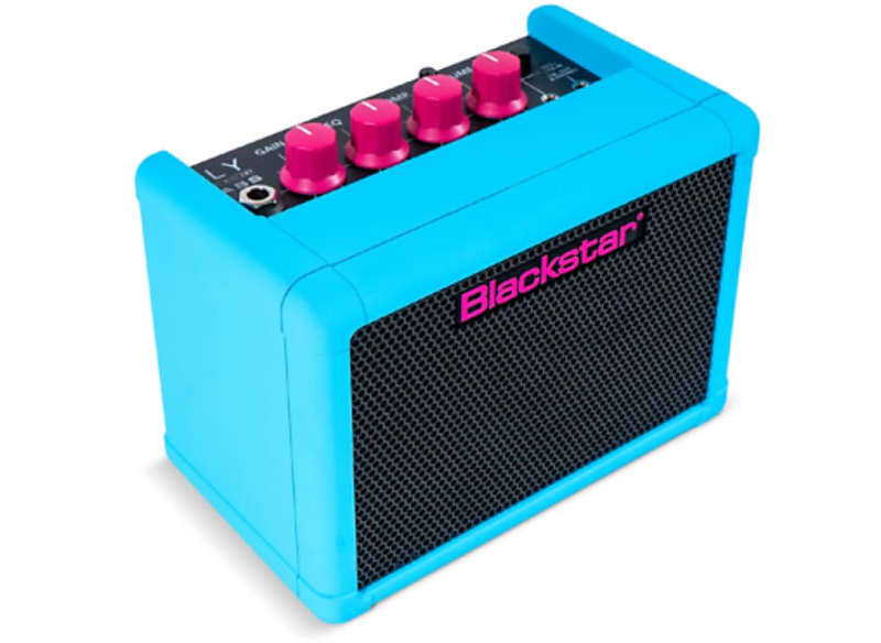BLACKSTAR FLY 3 WATT BATTERY POWERED BASS AMP - NEON BLUE | Reverb