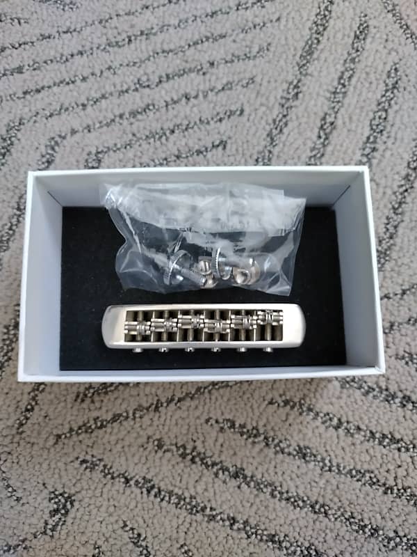 Genuine Schaller Germany STM Roller Tunematic Bridge, Nickel | Reverb