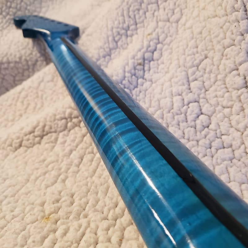 Killer Roasted,Gloss blue flame Maple neck & | Reverb