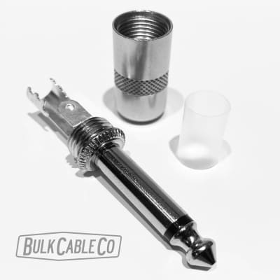 40 Pack - BulkCableCo 1/4" Straight Short Body Connectors - | Reverb