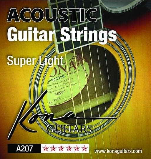 A207 Kona Extra Light Acoustic Guitar Strings | Reverb
