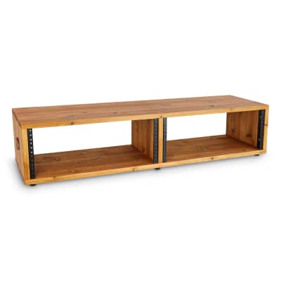 Sanctus Sound 2 x 4U Desktop Studio Rack Double-Bay in Cedar | Reverb