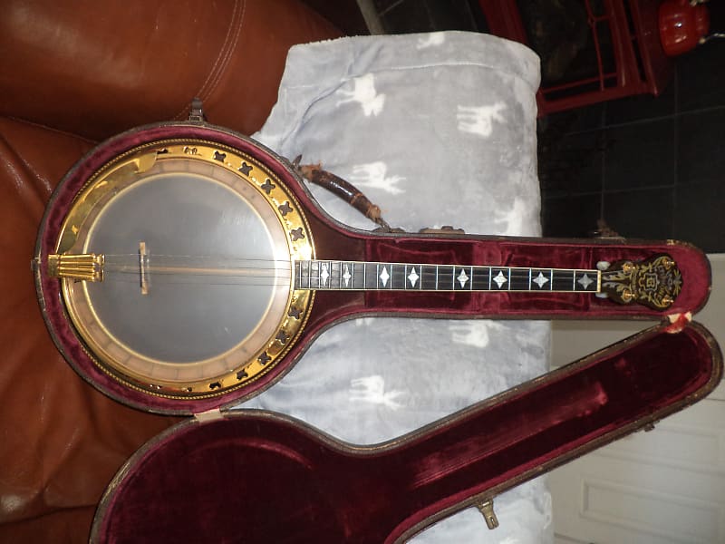 Epiphone Recording Bandmaster Tenor Banjo 1927 Mahogany Gold | Reverb