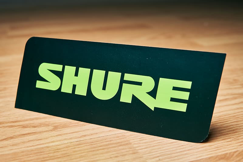 (4) Shure Bumper NEON Sticker 8X3 Part# 330B41666 | Reverb