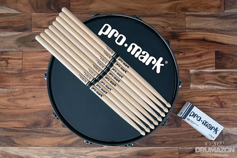 PROMARK SHIRA KASHI OAK 5B WOOD TIP DRUM STICKS 4 PACK, 8 | Reverb UK