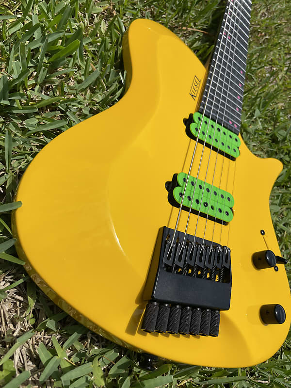 Kiesel Zeus 7 string multi scale 2021-2022 - Yellow | Reverb
