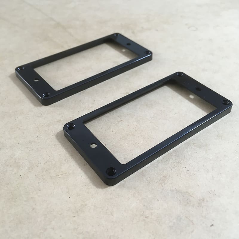 2 Black Pickup Humbucker Rings Mounts Fender Tele | Reverb Canada