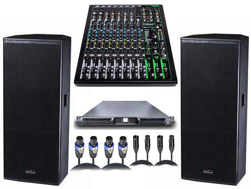 Admark AD30 w/ Admark AE-215 2-Way Dual 15" Speaker & Mackie | Reverb