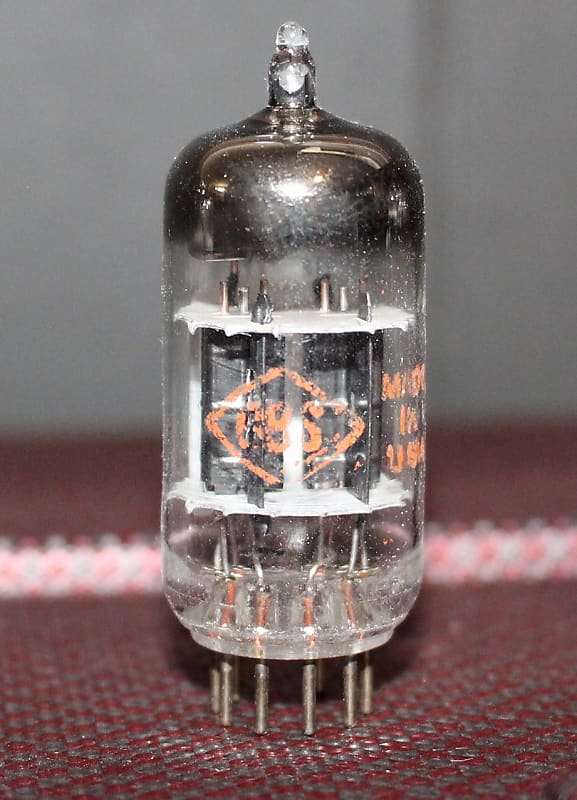 CBS 12AU7 ECC82 NICE BALANCE BLACK PLATE D GETR SUB 4 12AX7 | Reverb