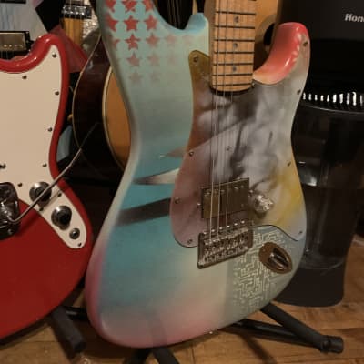Fender Stratocaster strat vintage 1990 Hand Painted in USA | Reverb