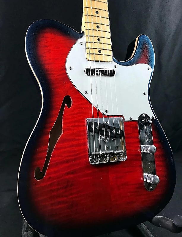 Custom/Hybrid Bound Thinline Telecaster, Relic, Curly Maple | Reverb