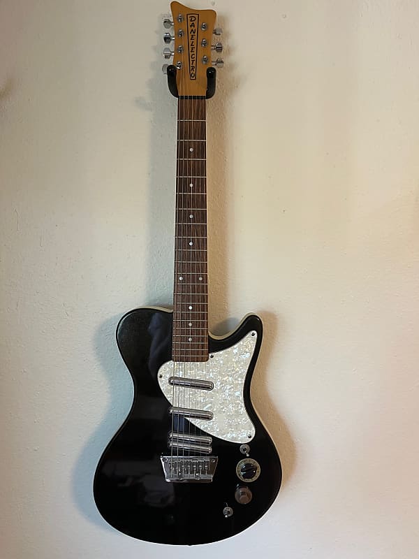 Danelectro Mod 7 Seven String - Black Gold Sparkle | Reverb