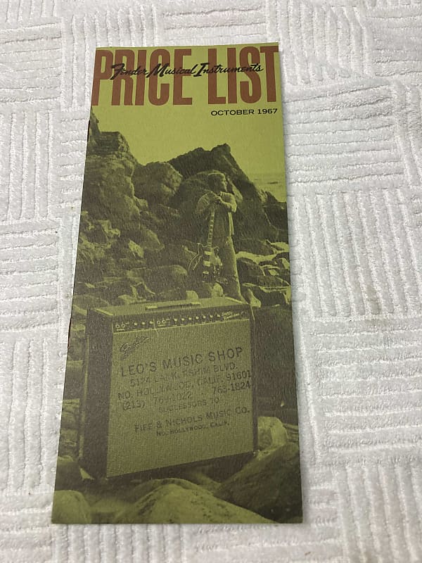 1967 Fender Musical Instruments Price List October | Reverb