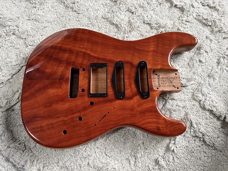 Warmoth Fender Strat Padouk on Mahogany Body | Reverb
