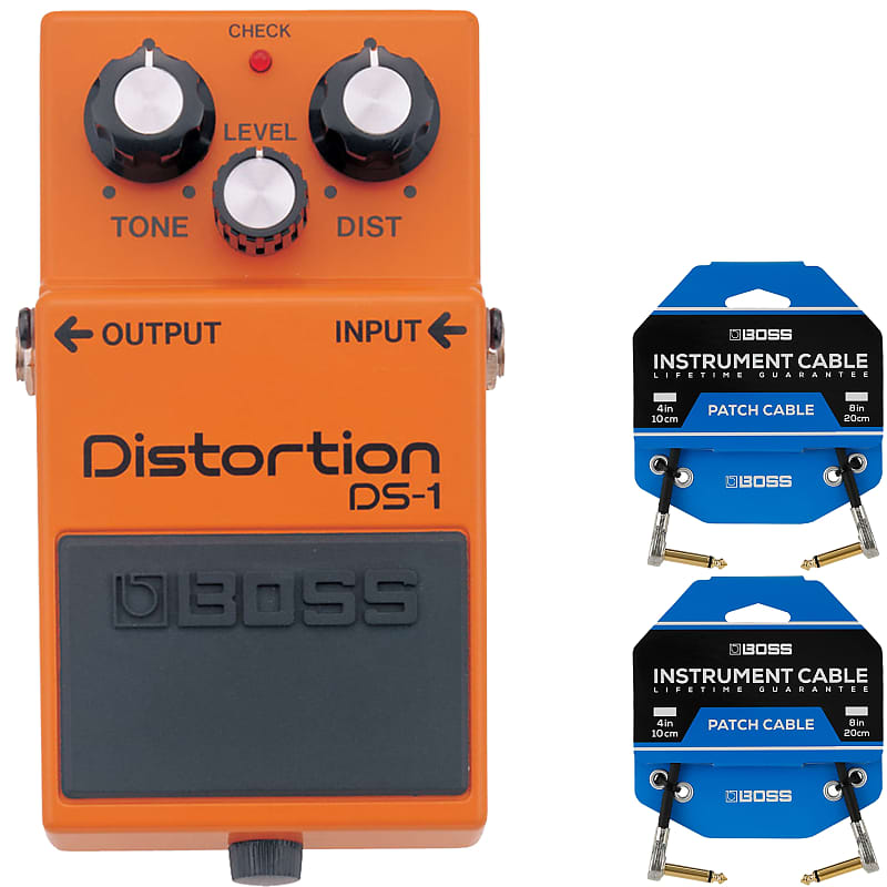 BOSS DS-1 Distortion Pedal w/ BOSS BPC-4 Patch Cables | Reverb