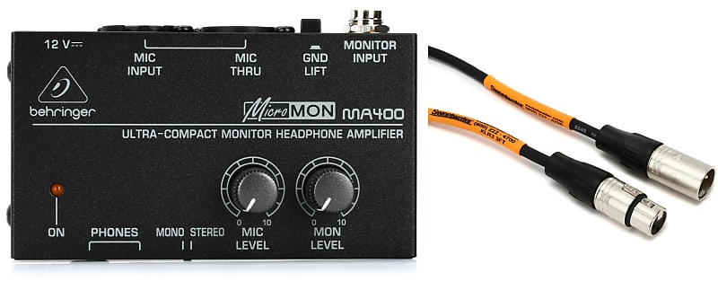 Behringer MicroMON MA400 Monitor Headphone Amplifier Bundle | Reverb