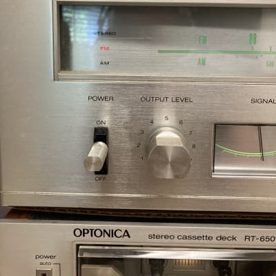 Optonica SM-4545 & ST-3535 1979 Brushed Silver aluminum | Reverb