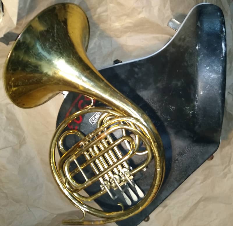 C.G. Conn Single French Horn, USA, with case/MP. | Reverb