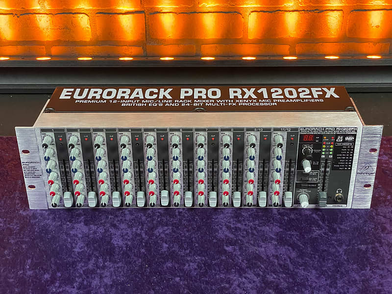 Behringer Eurorack Pro RX1202FX Rackmount Mixer with Effects | Reverb