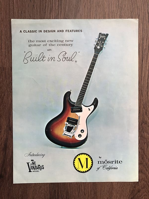 1963 Mosrite The Ventures Flyer Brochure Case Candy | Reverb Canada