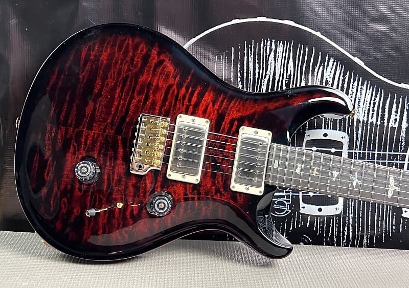 PRS Custom 24 Fire Red Smokeburst Quilt Special Ltd | Reverb