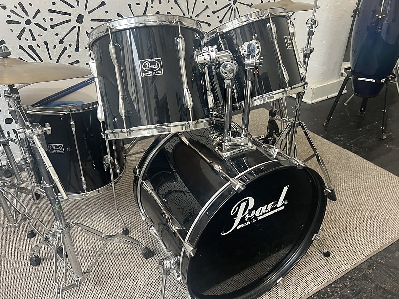 Pearl Export 90s - Black wrap | Reverb