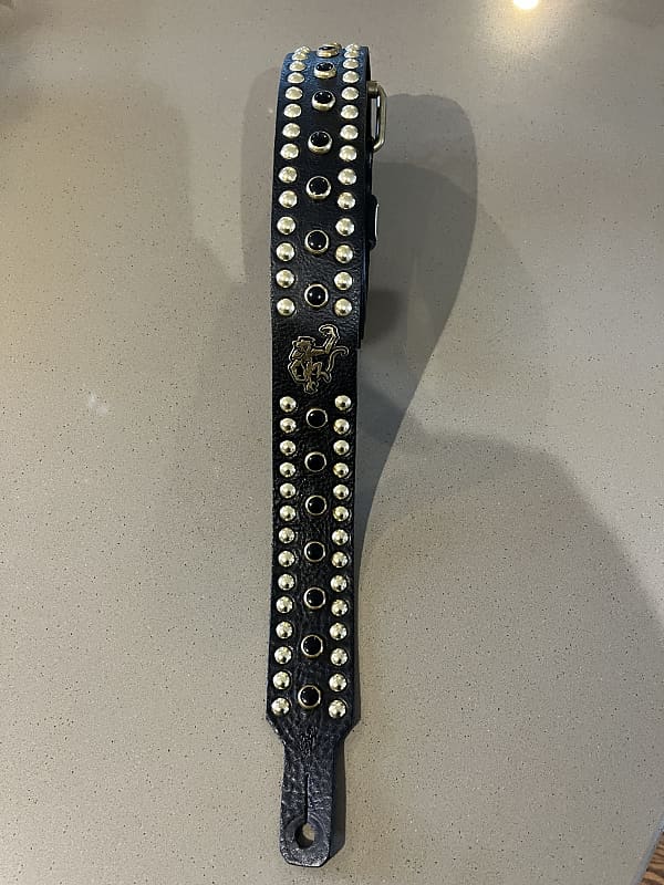 Red Monkey Designs Black Beauty Guitar Strap Handmade | Reverb