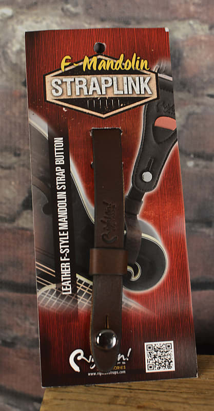 Right On Straps F Mandolin Strap link Button Brown w FAST n | Reverb
