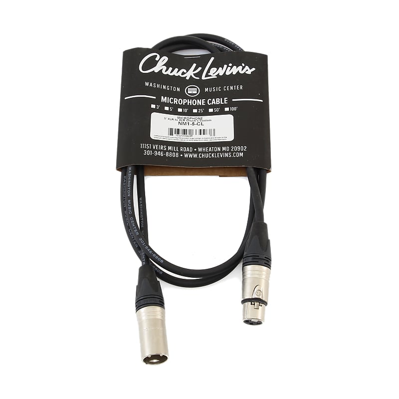 Chuck Levin's Premium XLR Microphone Cable - 5ft | Reverb