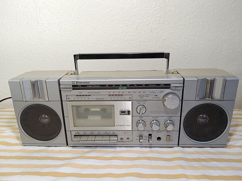 Emerson MM815A 80s Boombox Portable Cassette Tape Player 1984 | Reverb
