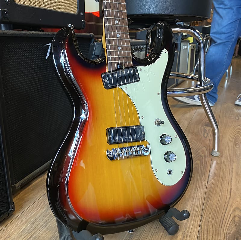 Aria DM 206 SB - Sunburst / Univox / Mosrite Style | Reverb