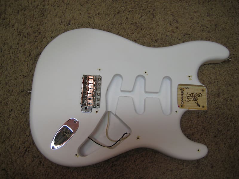 Warmoth Strat Body with Callaham bridge, Swamp Ash, Alpine | Reverb
