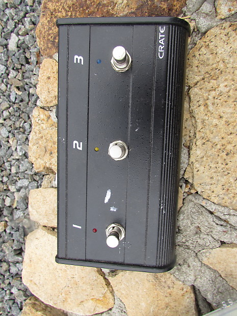 Crate Foot Switch 3 Button 1/2" Stereo Plug 2000/s Black | Reverb UK
