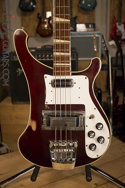 1972 Rickenbacker 4001 RARE Burgundyglo Checker Binding #94 | Reverb