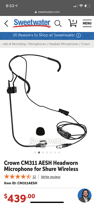 Crown Cm-311 aesh Blk | Reverb